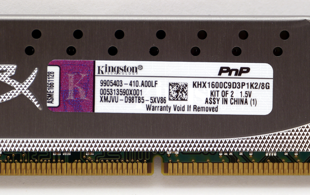 [XF] 一拍即合直接超頻! Kingston HyperX PnP DDR3-1600 4GB*2 Kit-Genesis,HyperX ...