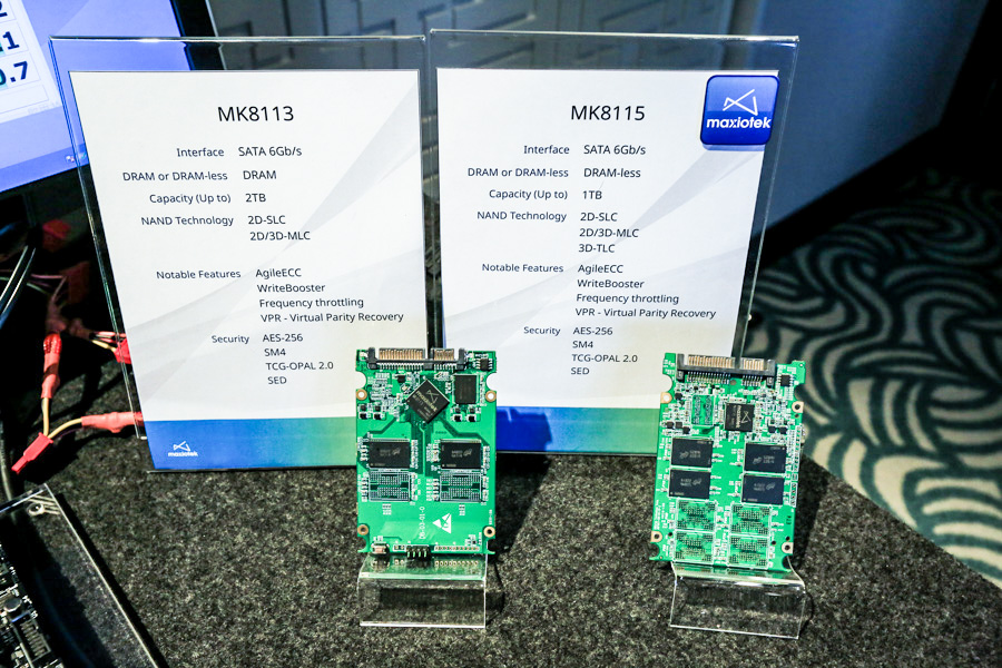 Maxiotek展示支援3D NAND記憶體SSD固態硬碟控制IC。