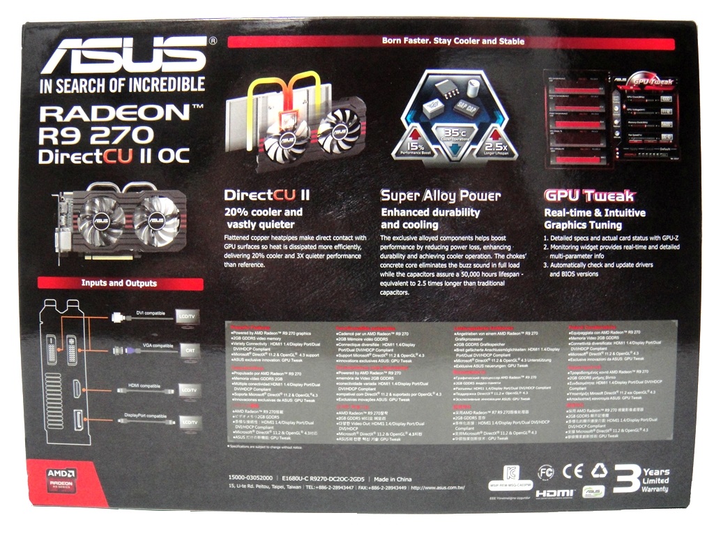 [XF] 靜冷超頻雙風扇 華碩 RADEON R9 270 DirectCU II OC 強悍登場-Asus,R9 270,DirectCU ...